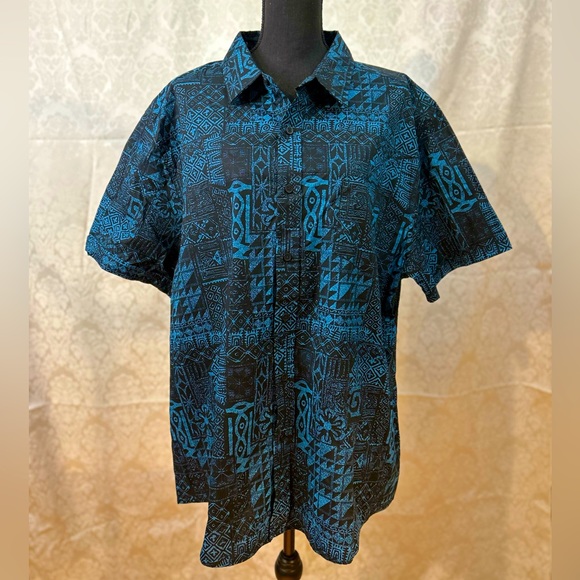Haggar | Shirts | Haggar Clothing Mens Black And Blue Island Breeze ...